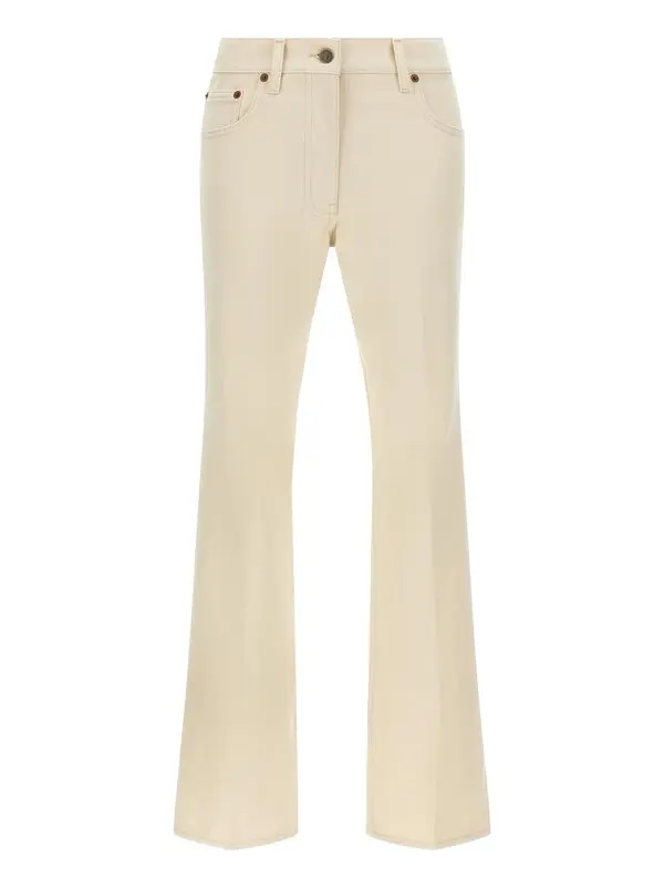Valentino Garavani Vgold Denim Jeans - Cream