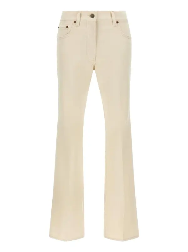 Valentino Garavani Vgold Denim Jeans - Cream