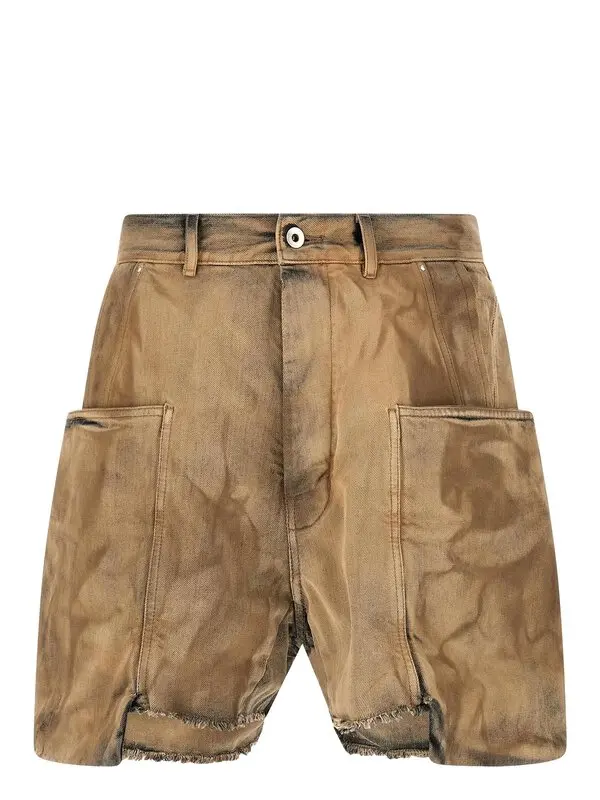 Rick Owens Stefan Cargo' Shorts - Cream