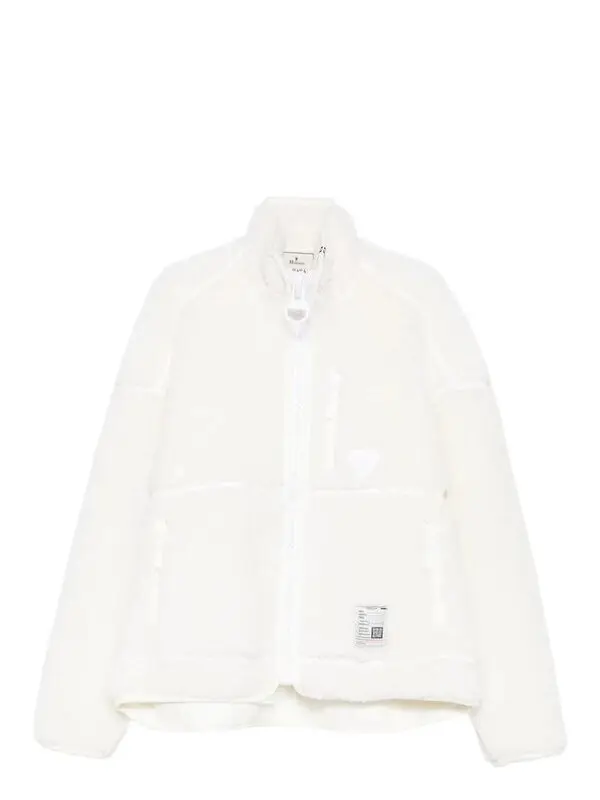 Mihara Yasuhiro High Neck Fleece Jacket - White