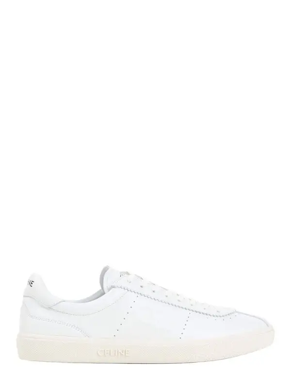 Celine Low Lace-up Sneakers With Triomphe - White
