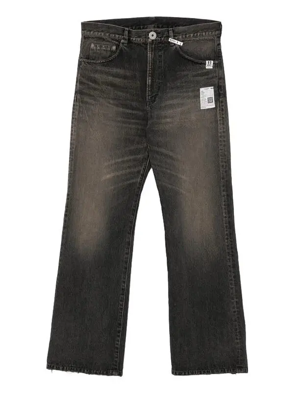 Mihara Yasuhiro Denim Regular And Straight-leg Jeans - Black