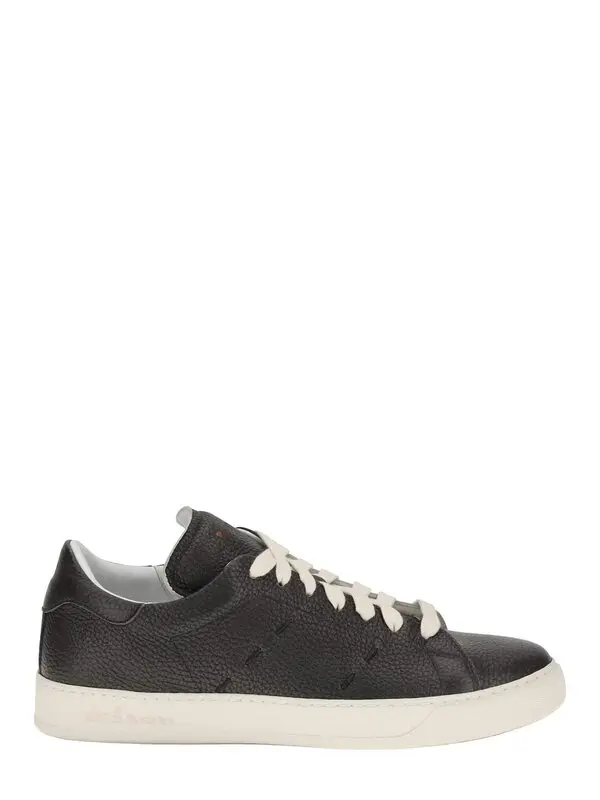Kiton Leather Sneakers - Black