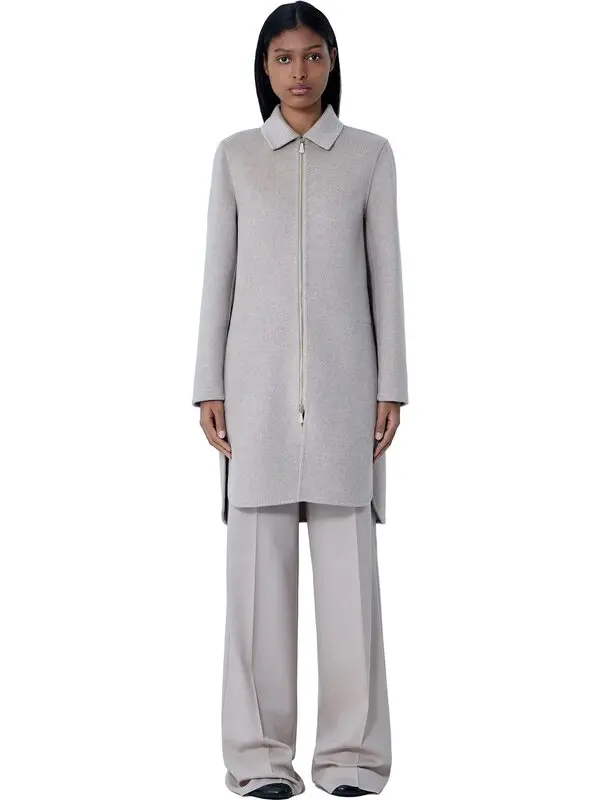 Max Mara Longline Cashmere Coat - Cream