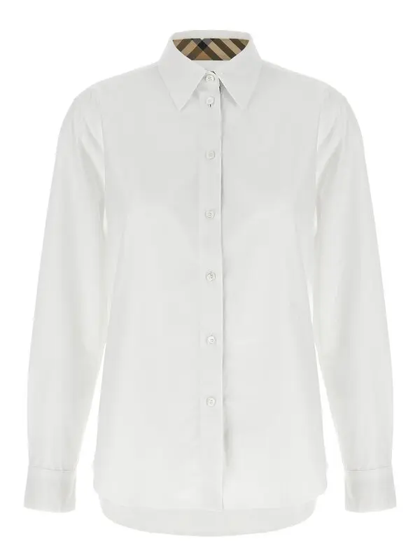 Burberry Checked Shirt - White