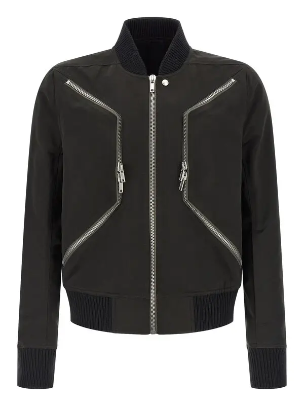 Rick Owens Heizer Flight' Bomber Jacket - Black