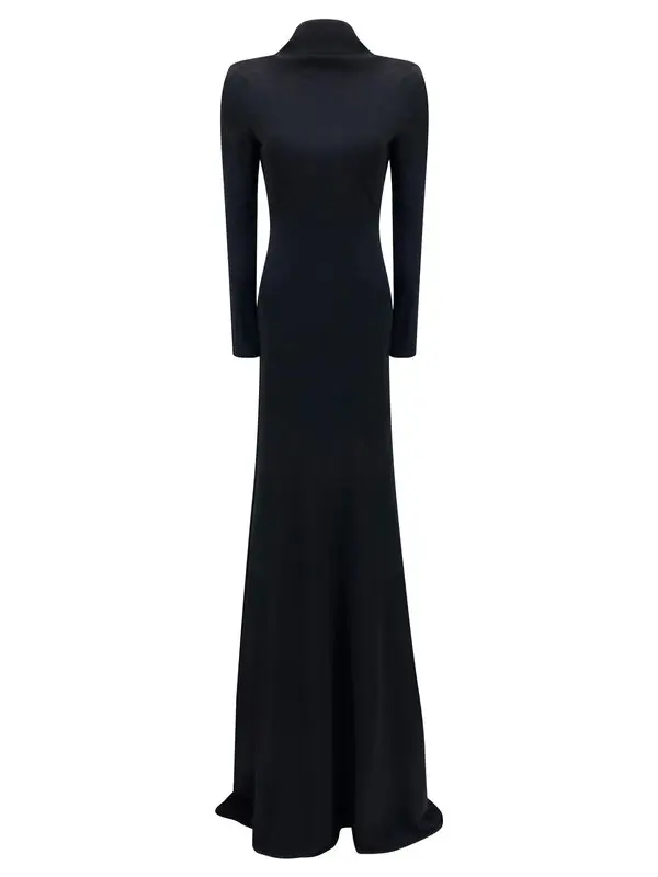 TOM FORD Long Evening Dress With Long Sleeves - Black