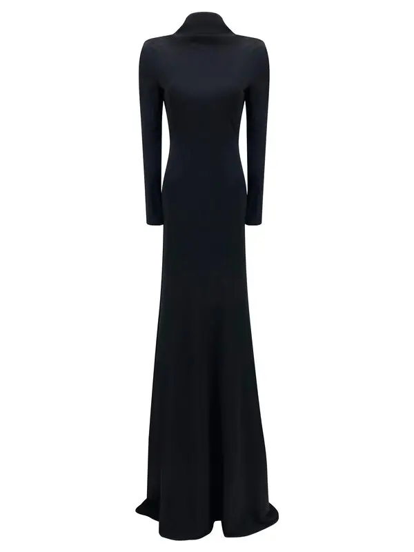 TOM FORD Long Sleeve Maxi Gown - Black