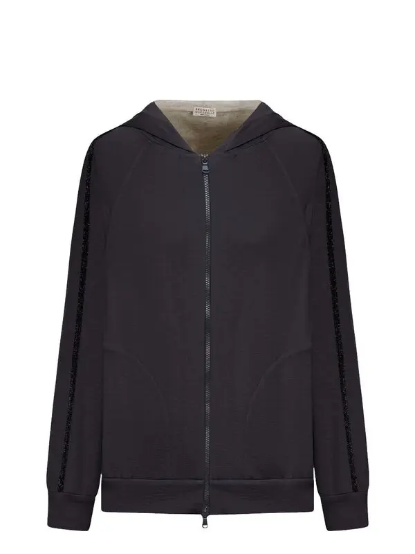 Brunello Cucinelli Cotton And Silk Interlock Topwear - Multicolor