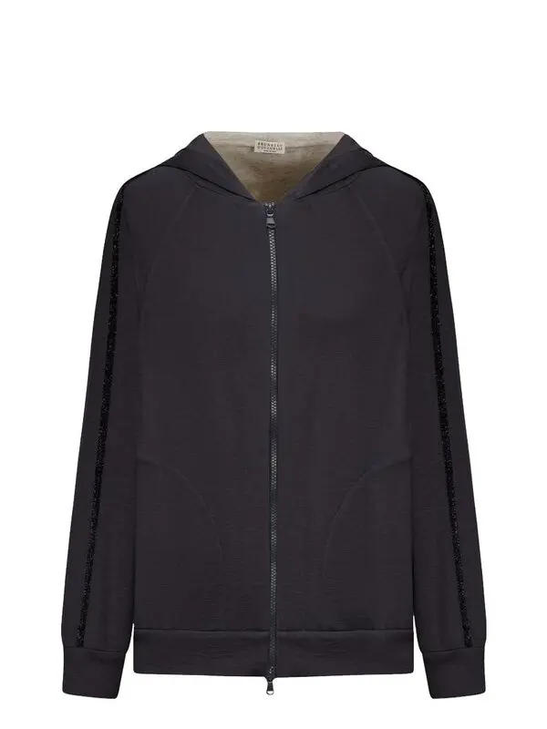 Brunello Cucinelli Cotton And Silk Interlock Topwear - Multicolor