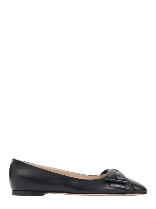 Valentino Garavani Bowow Leather Ballerina - Black
