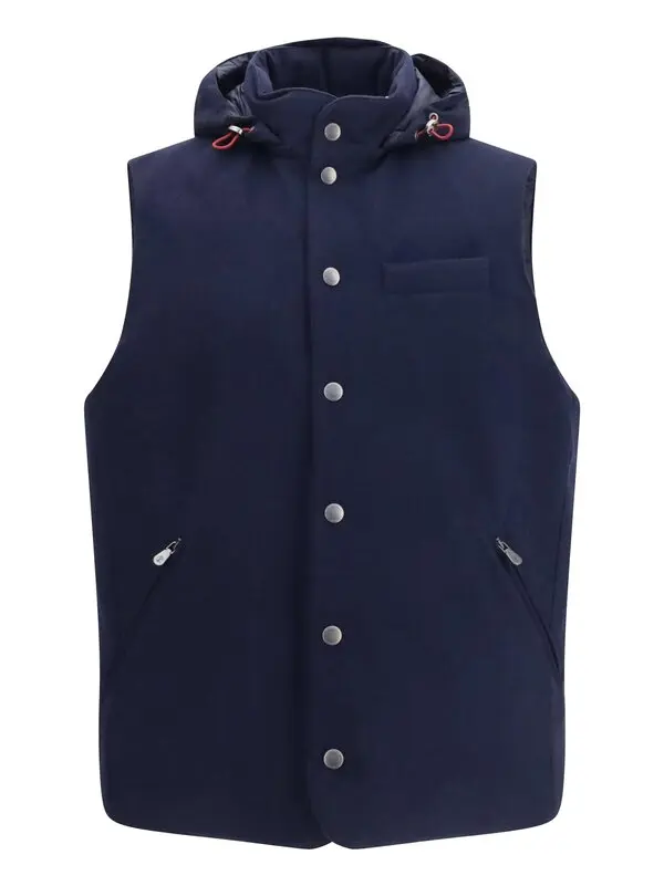 Brunello Cucinelli Wool Down Vest - Blue