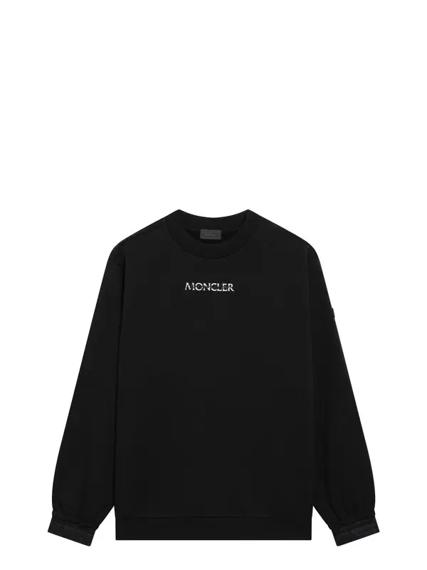 Moncler Cotton Sweatshirt With Logo - Black