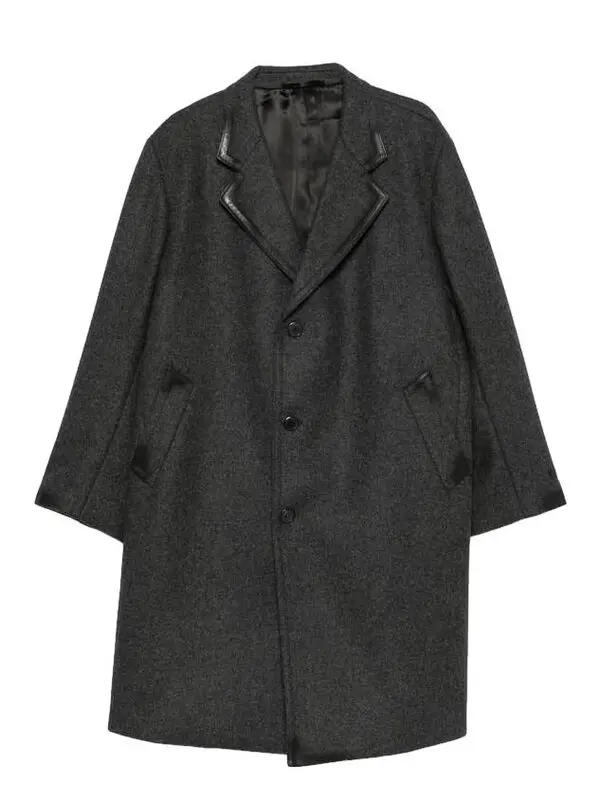 Prada Single Breasted Wool Coat - Gray
