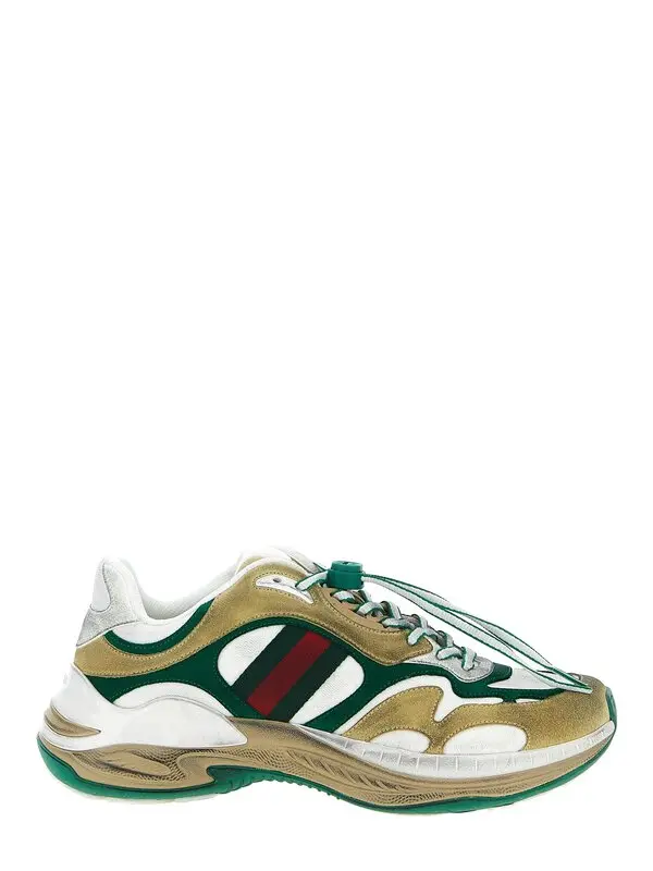 Gucci 2.0 Suede And Gg Fabric Sneakers - Green