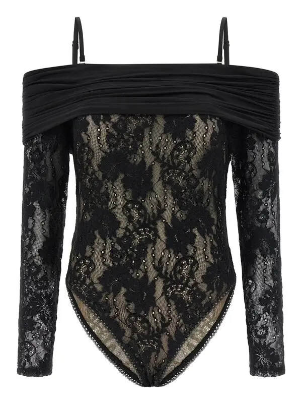 Zimmermann Rebellion Lace Bodysuit - Black