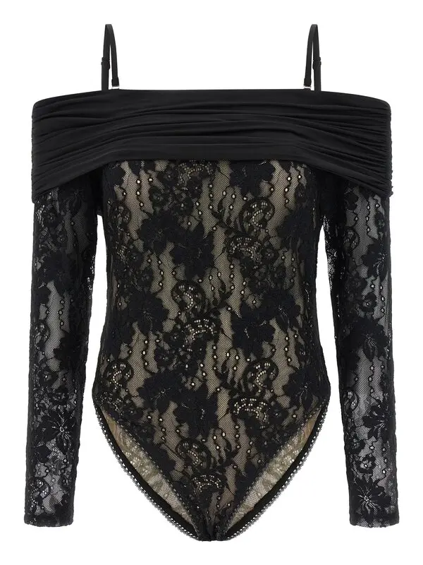Zimmermann Rebellion Lace Bodysuit - Black