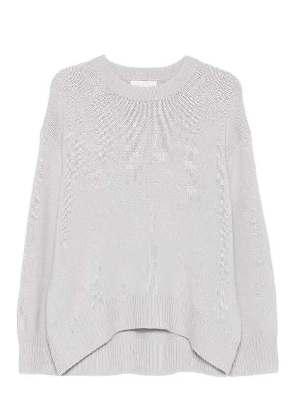 LISA YANG Cashmere Crew Neck Pullover - Gray