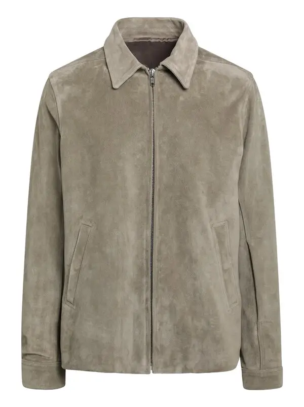 Rick Owens Suede Brad Jacket - Cream