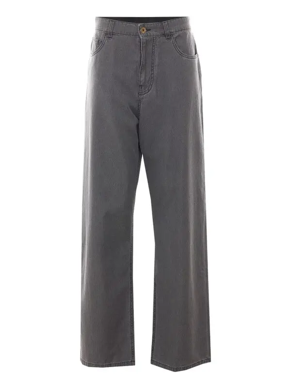 Miu Miu Logo Jeans - Black