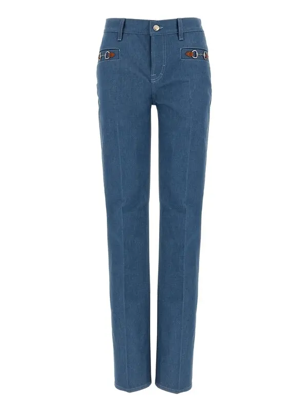 Gucci Morsetto Straight Leg Denim Jeans - Blue