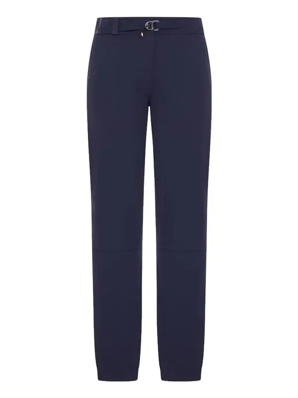 Moncler Stretch Trousers In Structured Technical Fabric - Blue