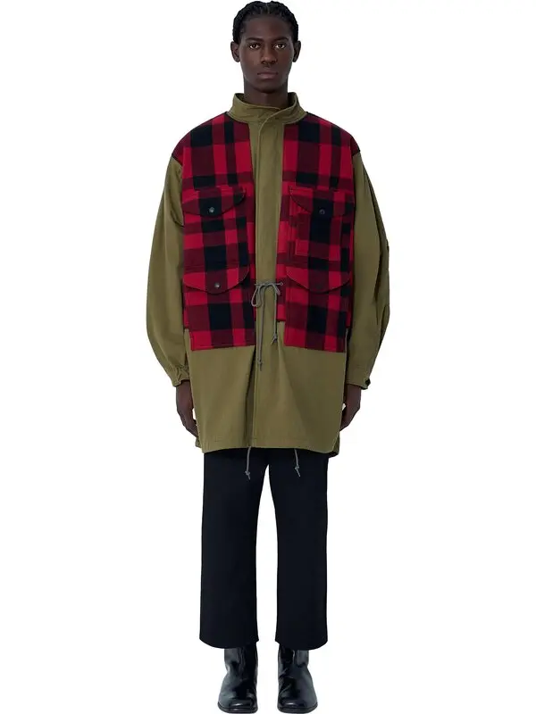 Junya Watanabe Check Coat - Green
