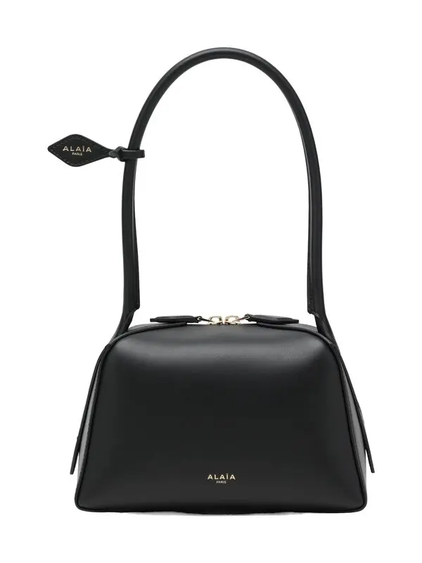 Alaïa Small Le Teckel Shoulder Bag In Calfskin - Black