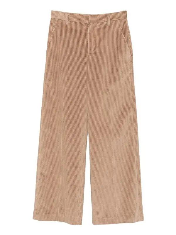 Brunello Cucinelli Velvet Wide-leg Trousers - Multicolor