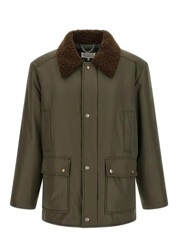 MAISON MARGIELA Shearling Collar Parka - Green