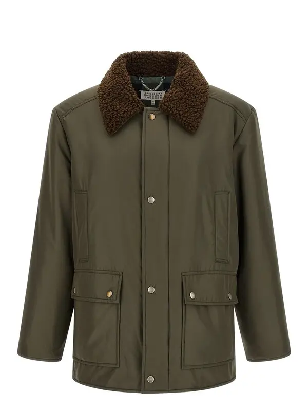 MAISON MARGIELA Shearling Collar Parka - Green
