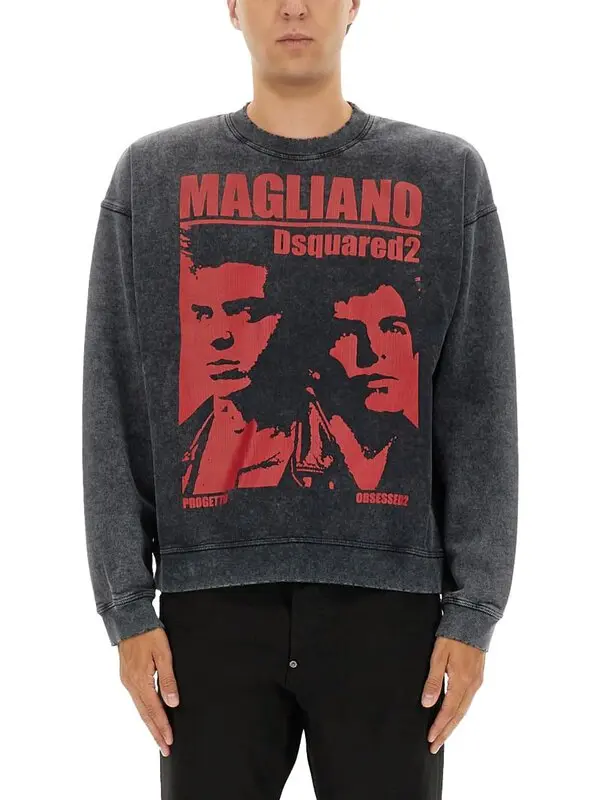 Dsquared2 Sweatshirt With Print - Gray