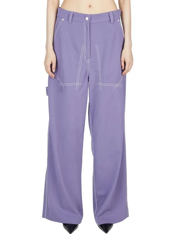 Stella McCartney Wide Leg Pants - Purple