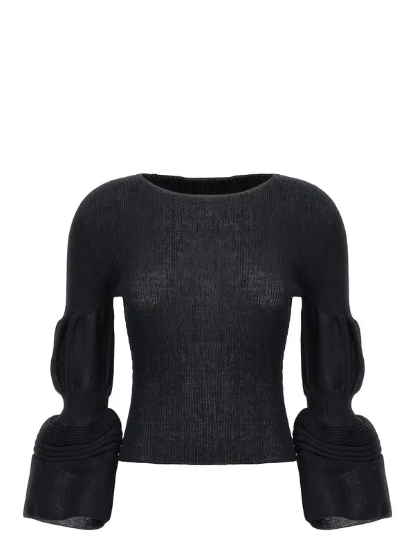 Issey Miyake Assemblage Branch' Top - Black