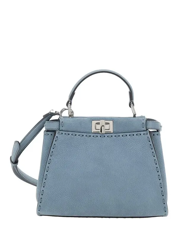 Fendi Peekaboo Leather Handbag - Blue