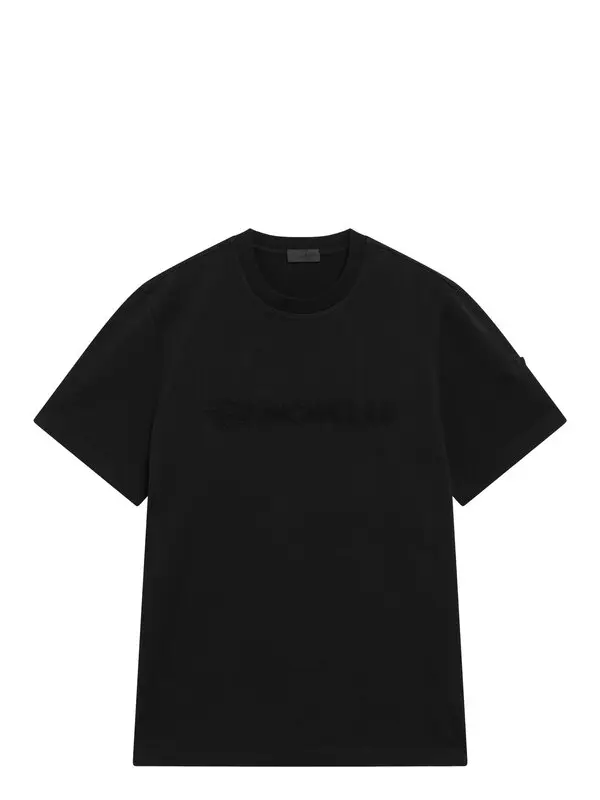 Moncler Cotton Jersey Logo T-shirt - Black