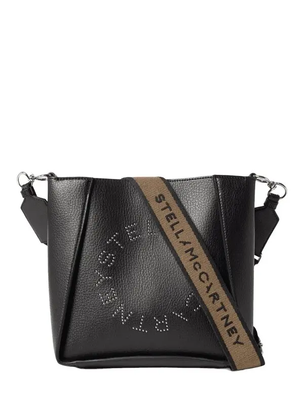 Stella McCartney Shoulder Bag With Logo Detail - Black