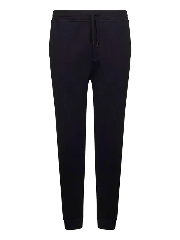 Brunello Cucinelli Black Double Fleece Jogger Trousers - Multicolor