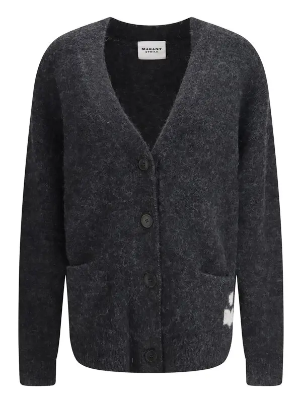 Isabel Marant Étoile Marant Eborah Cardigan In Alpaca Blend - Gray