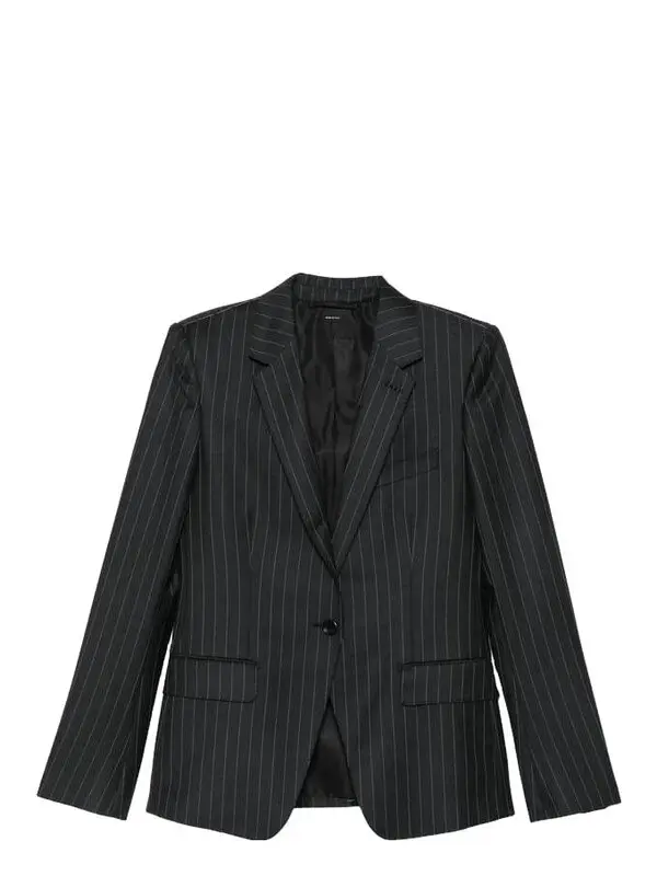 TOM FORD Pinstripe Wool And Mohair Blazer - Black