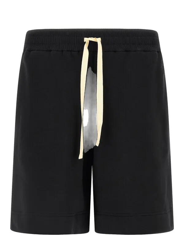JIL SANDER Embroidered Logo Bermuda Shorts - Black