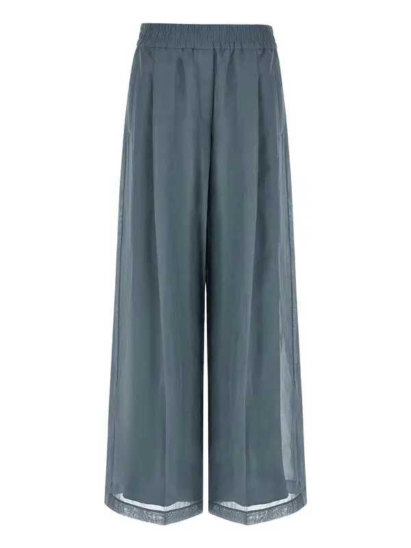 Brunello Cucinelli Cotton Track Pants - Blue