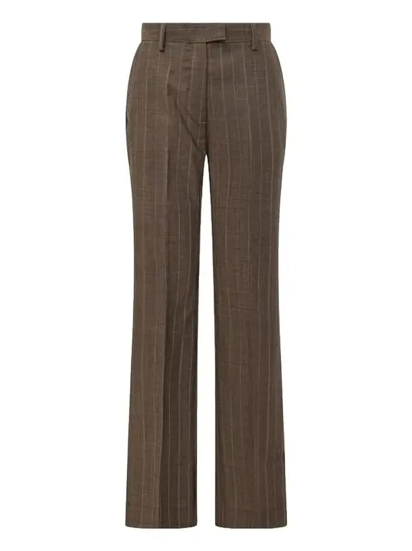 GANNI Straight Trousers - Brown