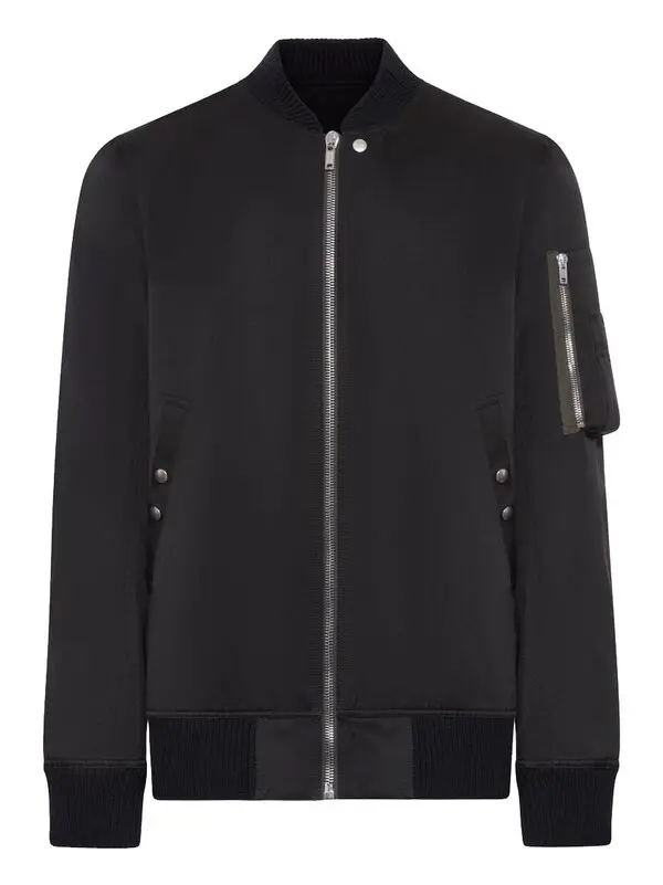 Rick Owens Padded Bomber Jacket With Zip - Black