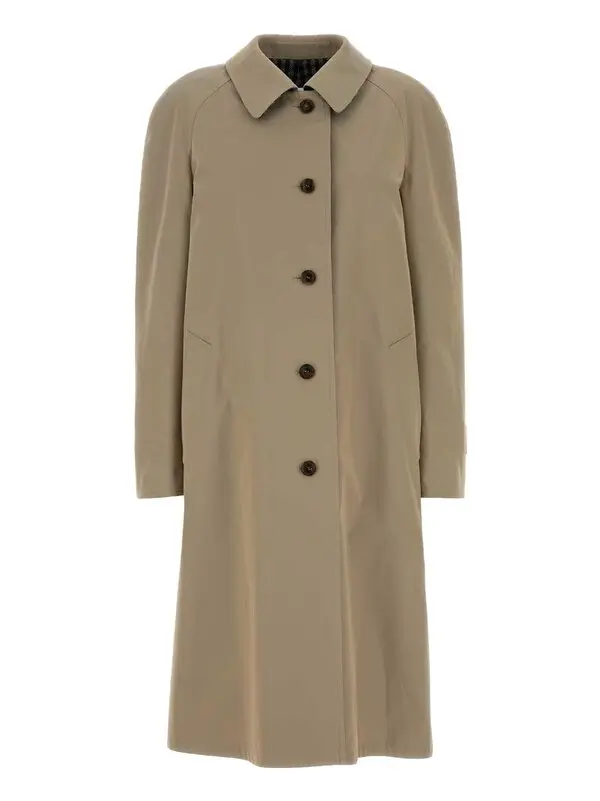 Miu Miu Beige Gabardine Reversible Trench Coat - Brown