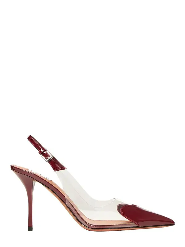 Alaïa Burgundy Le Cœur Slingback Pumps - Multicolor
