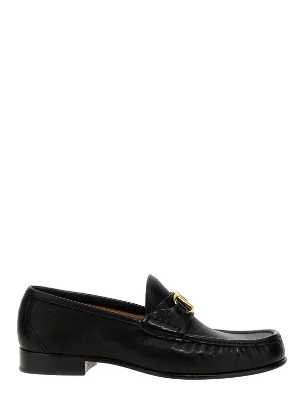 Valentino Garavani Goat Leather Loafers - Black
