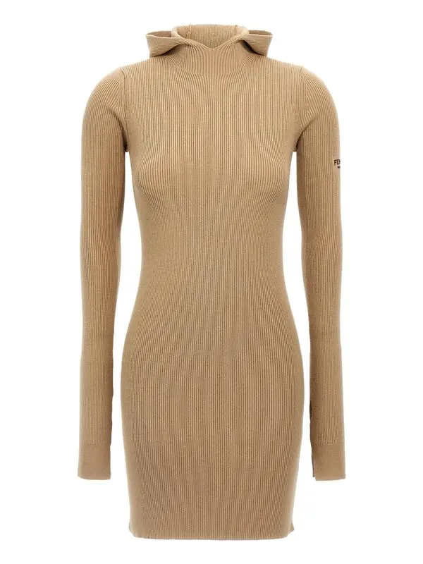 Fendi Hooded Dress - Cream