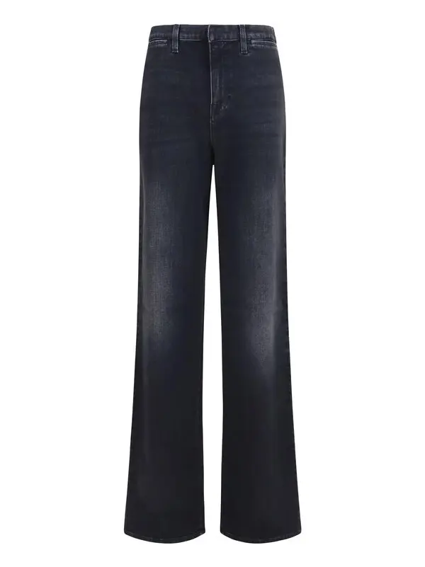 Gucci Stretch Cotton Jeans With Web Stripe - Black