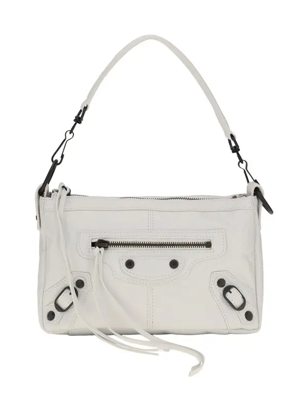 Balenciaga Le City Moto Mini Handbag - White
